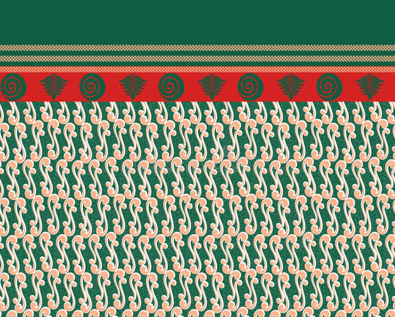 Background Pattern Scarf Border Design Stock Illustration ...