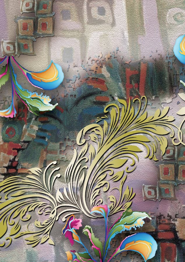 Beautiful Colorful Digital Design Stock Illustration - Illustration of ...