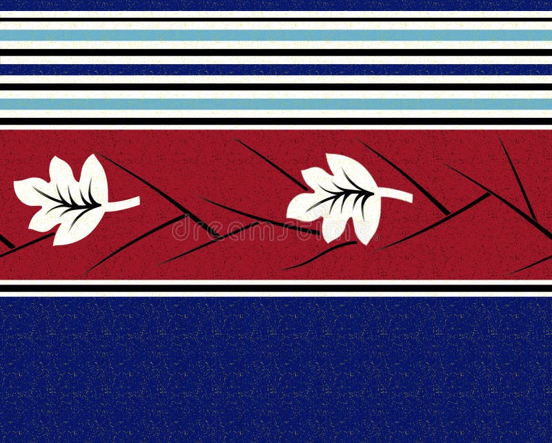 Red and Blue Textile Print Design Stock Illustration - Illustration of ...