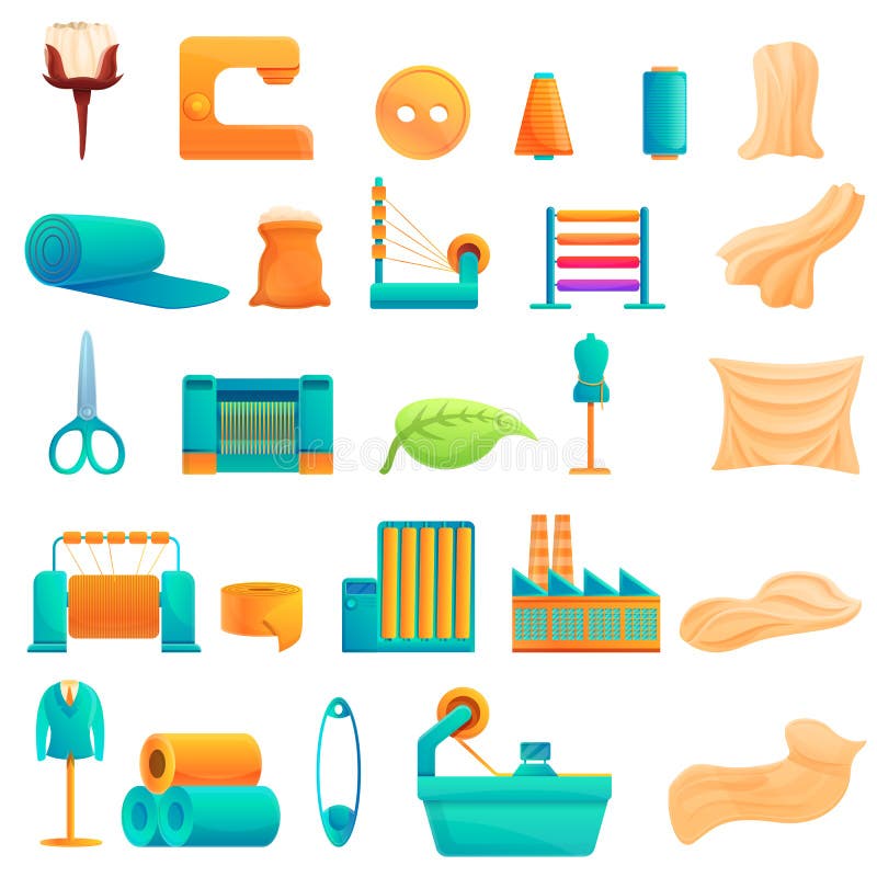 Textile Factory Roll Icon, Cartoon Style Stock Vector - Illustration of ...