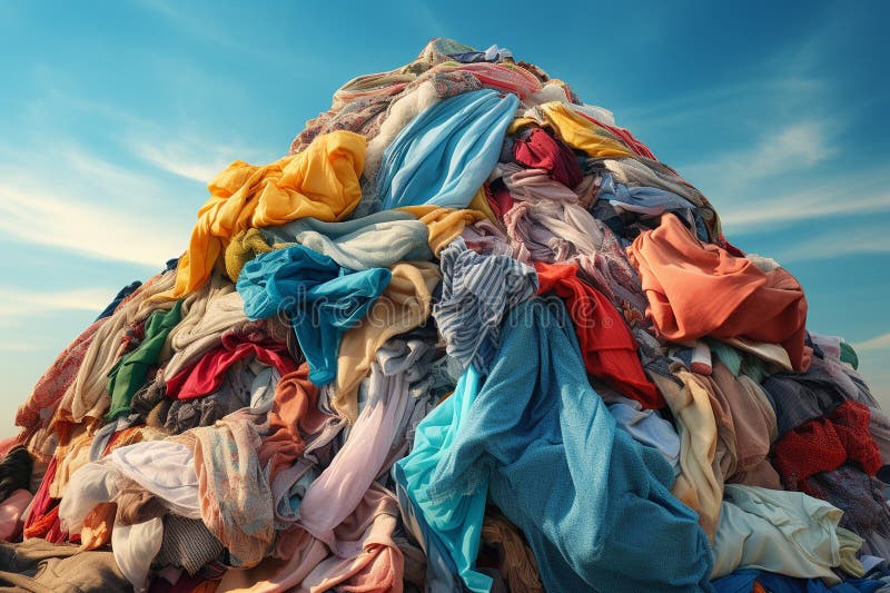 The Textile Recycling Journey. Generative by Ai Stock Illustration ...