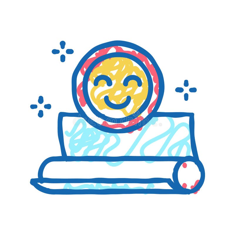 Textile Roll Icon Doodle Illustration Stock Illustration - Illustration ...