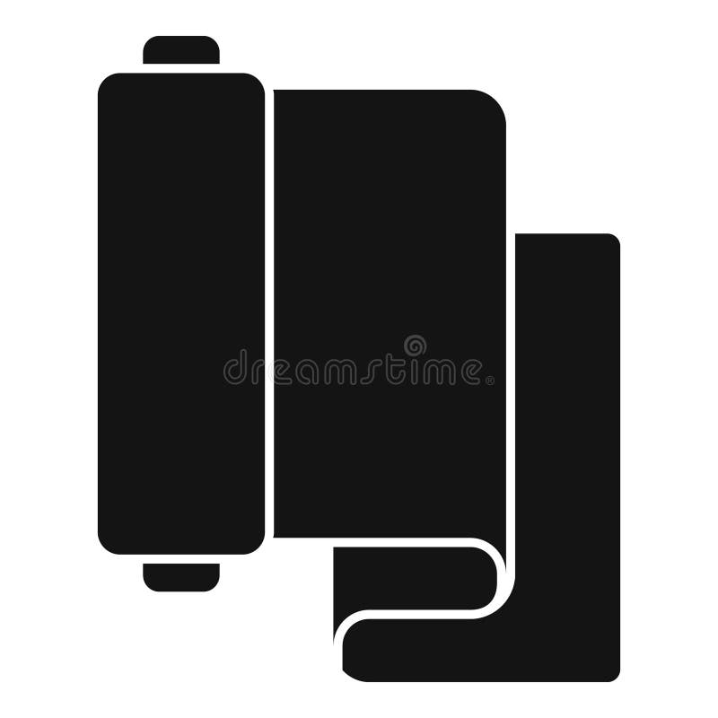 Textile Roll Icon Representing Fabric Production Process Stock ...