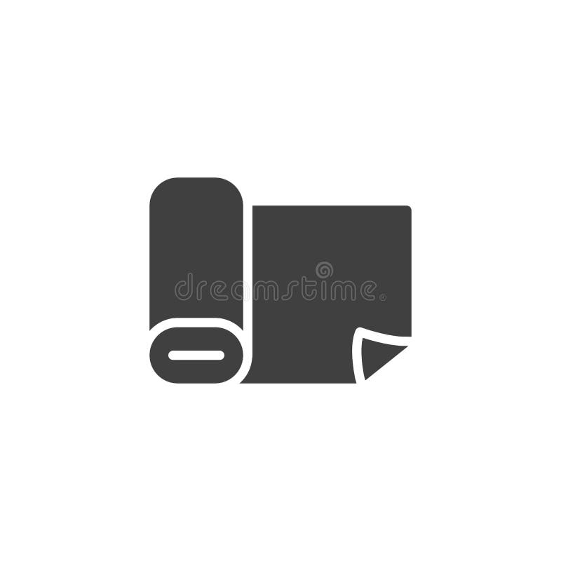Textile roll vector icon stock vector. Illustration of tube - 151691373