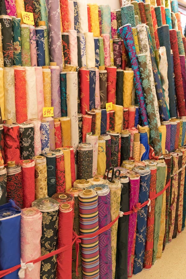 Textile Rolls Store editorial photography. Image of wholesale - 208235497