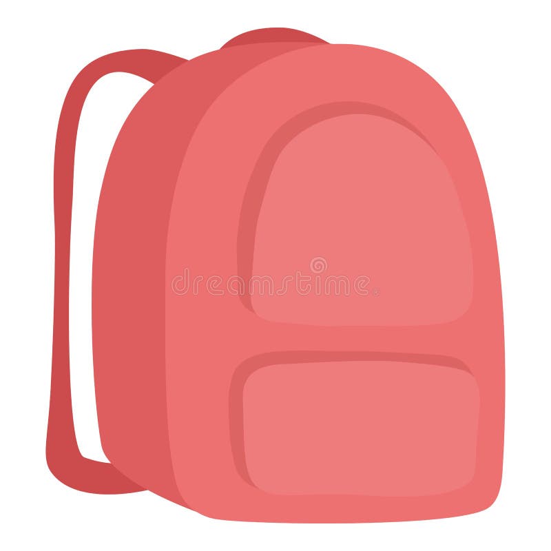 Textile School Red Backpack Icon Cartoon Vector. Bag Pack Stock Vector ...