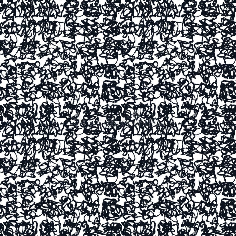 Textile Seamless Graffiti Doodle Pattern Stock Illustration ...