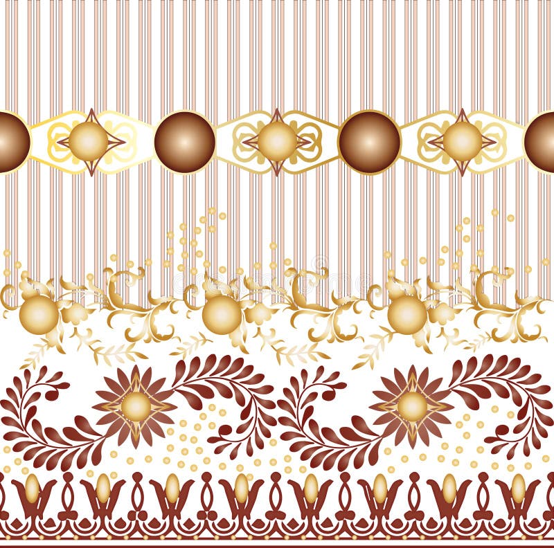 Textile Seamless Pattern Design for Woman Wears Stock Illustration ...