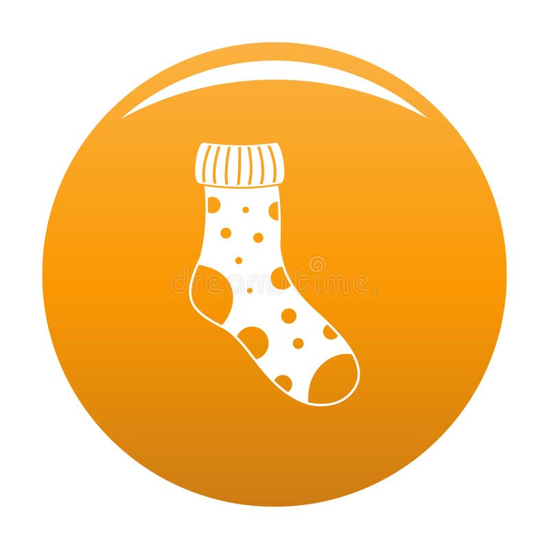 Textile sock icon orange stock illustration. Illustration of clothing ...