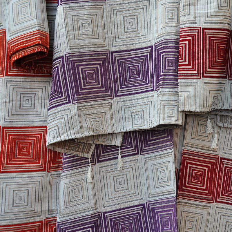 Quilt with Pattern of Squares Stock Image - Image of traditional ...