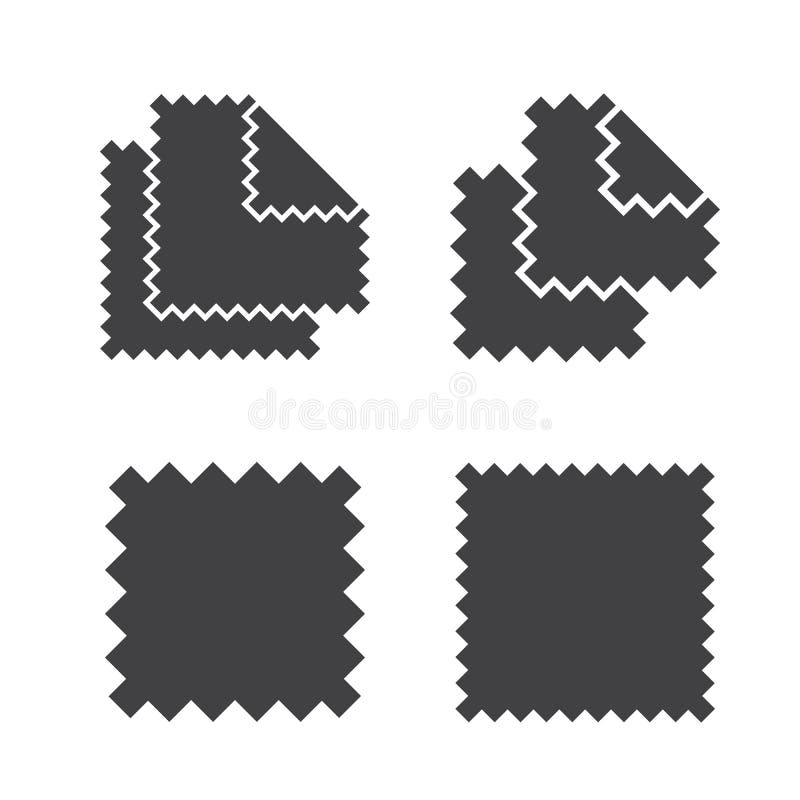 Textile Swatch Icons, Fabric Sample Icons, Sample Material. Vector ...