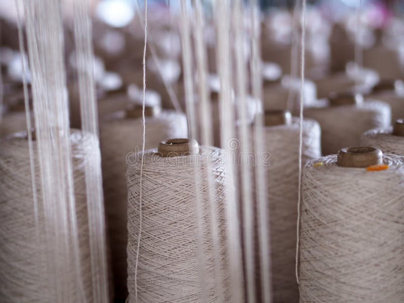 Textile Threads Industry Spoon Close Up Stock Photo - Image of ...