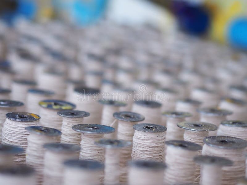 Textile Threads Industry Spoon Close Up Stock Photo - Image of industry ...