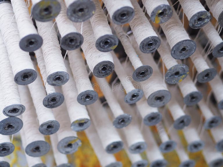 Textile Threads Industry Spoon Close Up Stock Photo - Image of group ...