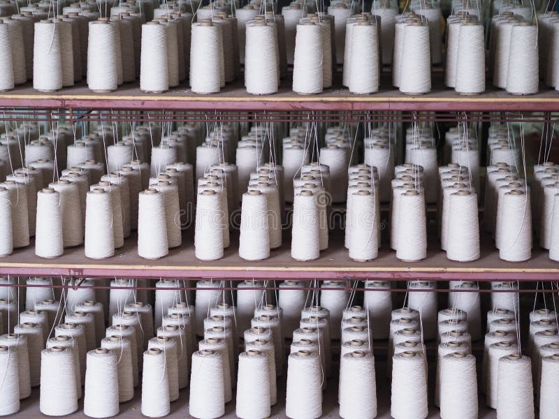 Textile Threads Industry Spoon Close Up Stock Image - Image of cloth ...