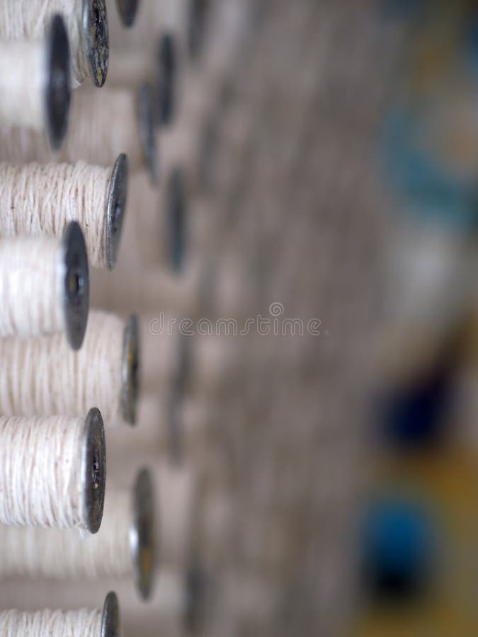 Textile Threads Industry Spoon Close Up Stock Photo - Image of carton ...