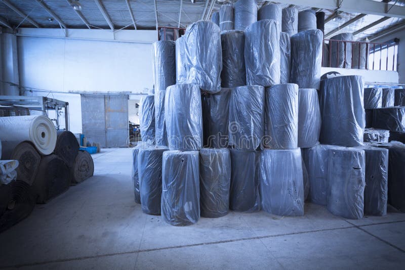 The Textile Warehouse of the Factory Stock Photo - Image of textile ...