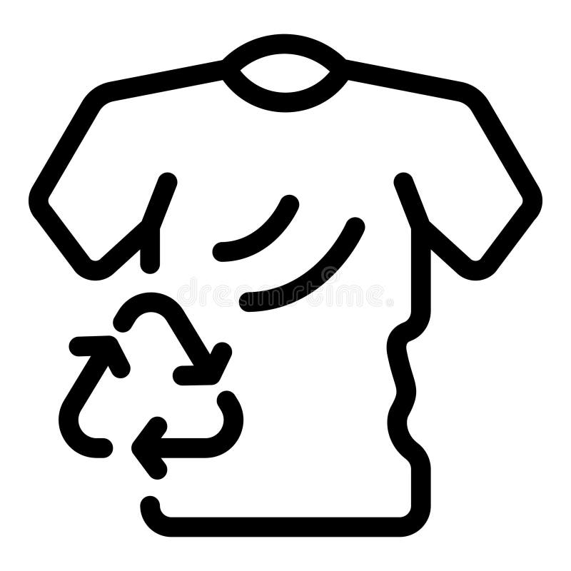 Textile Waste Sorting Icon Outline Vector. Clothes Recycling Stock ...