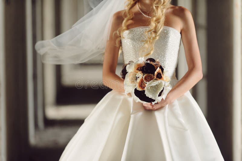 Textile Wedding Bouquet stock photo. Image of building - 46342068