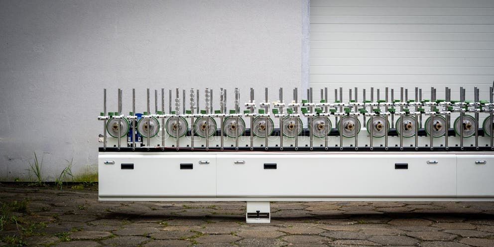 Textile Winding Machine with Spindle Assembly and Control Compartments ...