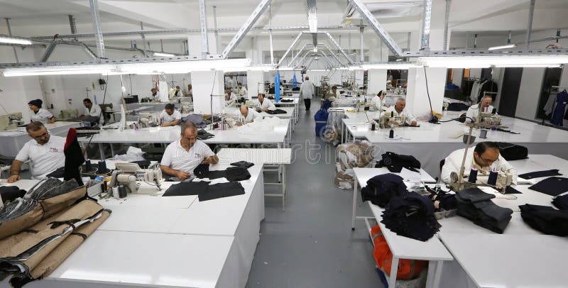 Textile Workers Work in a Textile Factory Editorial Image - Image of ...