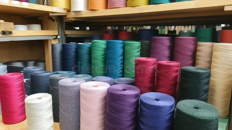 A Textile Workshop Displays a Variety of Colorful Threads in ...
