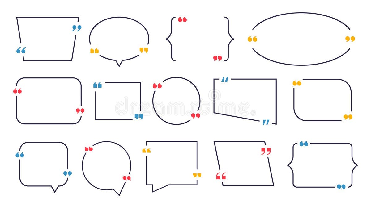 Bubble Quotation Comment Message Borders Stock Illustrations – 68 ...
