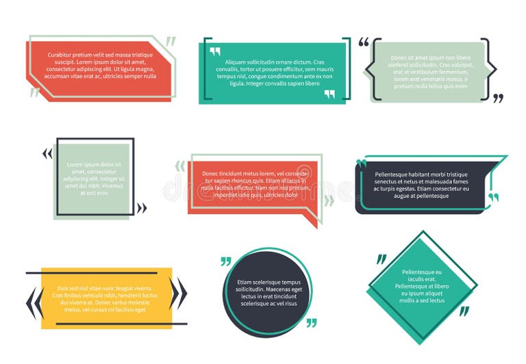 Texting Boxes. Feedback Typography Quote Box Speech Bubble Template ...