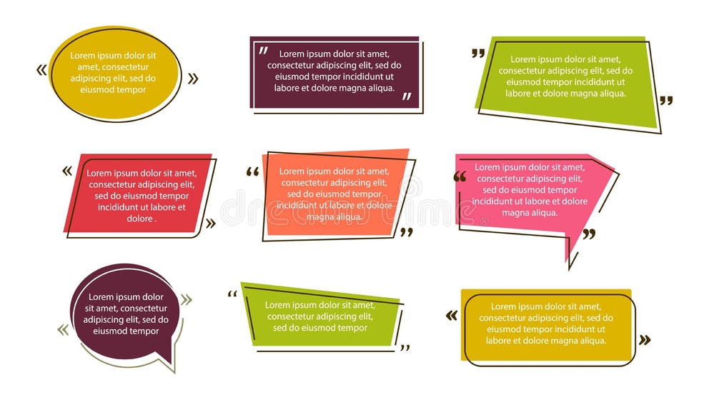 Quotation Shapes Stock Illustrations – 855 Quotation Shapes Stock ...