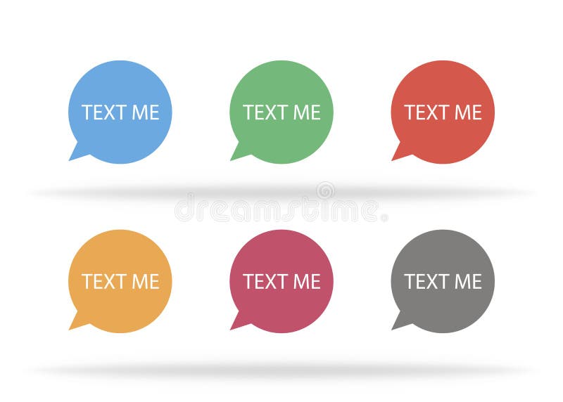 Texting Bubble Icons Set. Message Template for Chatting and ...