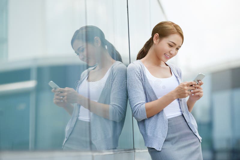 Texting business executive stock photo. Image of connection - 131647292