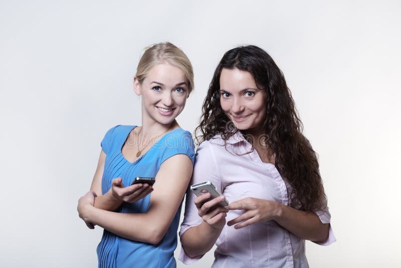 Texting each other stock photo. Image of cellular, caucasian - 27790800