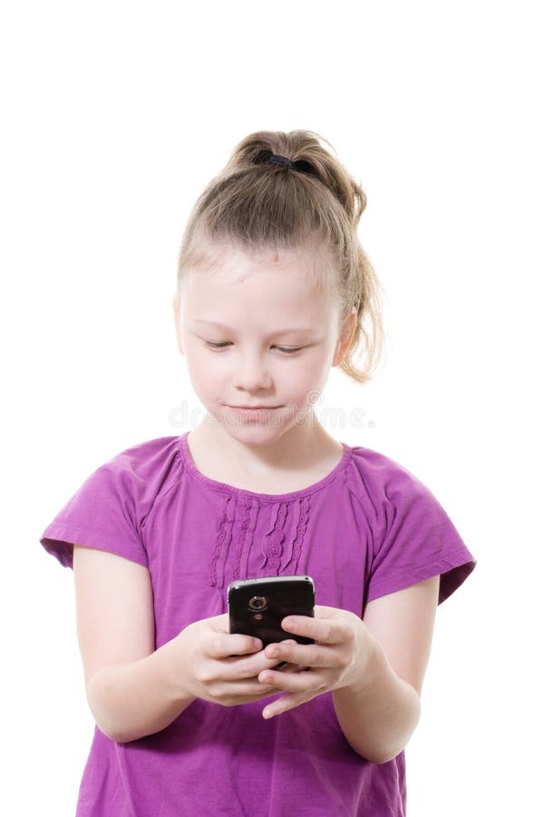 Texting girl stock photo. Image of child, talking, speak - 24435406