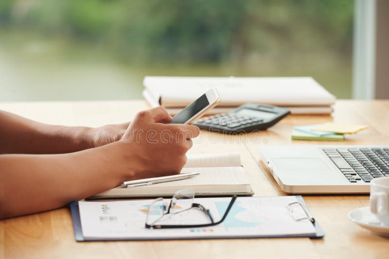 Texting person stock photo. Image of working, hands, businessman - 88091112