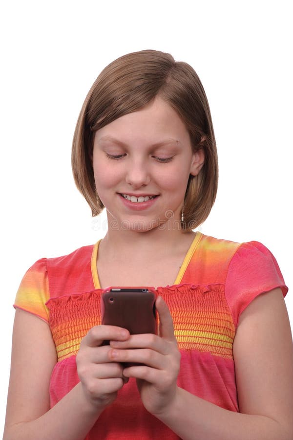 Texting on phone stock photo. Image of cute, clever, brilliant - 9036322