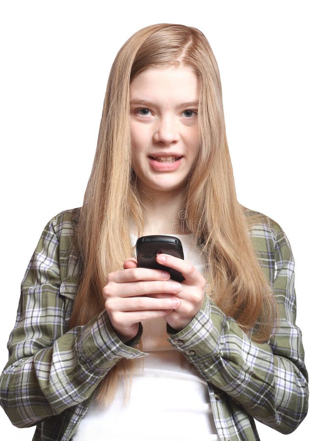 Texting Teen stock photo. Image of messaging, mixed, hold - 6238566