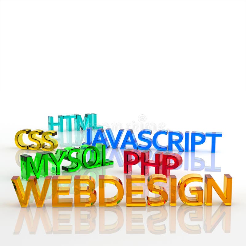 Abreviaturas De Programación Del Texto Del Lenguaje 3D - Webdesign, HTML, CS Stock de ...