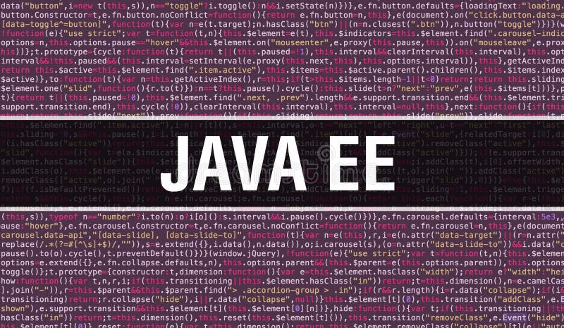 Texto De Java EE Escrito En El Código Programación De Fondo De Tecnología Abstracta Del ...