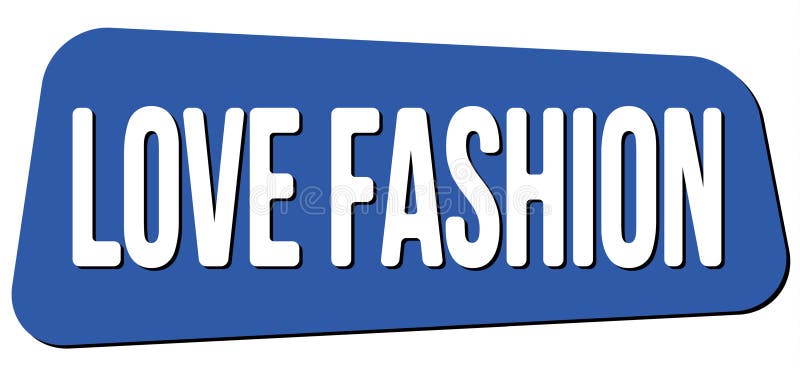 Texto De Moda De Amor En El Signo De Marca De Trapecio Azul Stock de ...