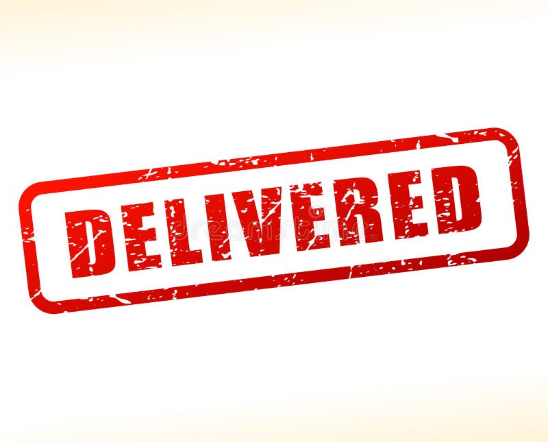 Texto Entregado Protegido No Fundo Branco Ilustração do Vetor ...