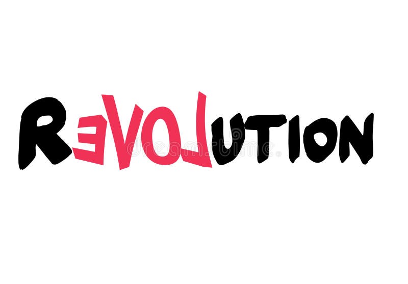 Revolución Del Logotipo De Texto Stock de ilustración - Ilustración de ...