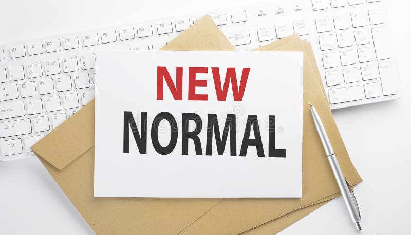 Texto Nuevo Normal En El Sobre Del Teclado Imagen de archivo - Imagen ...