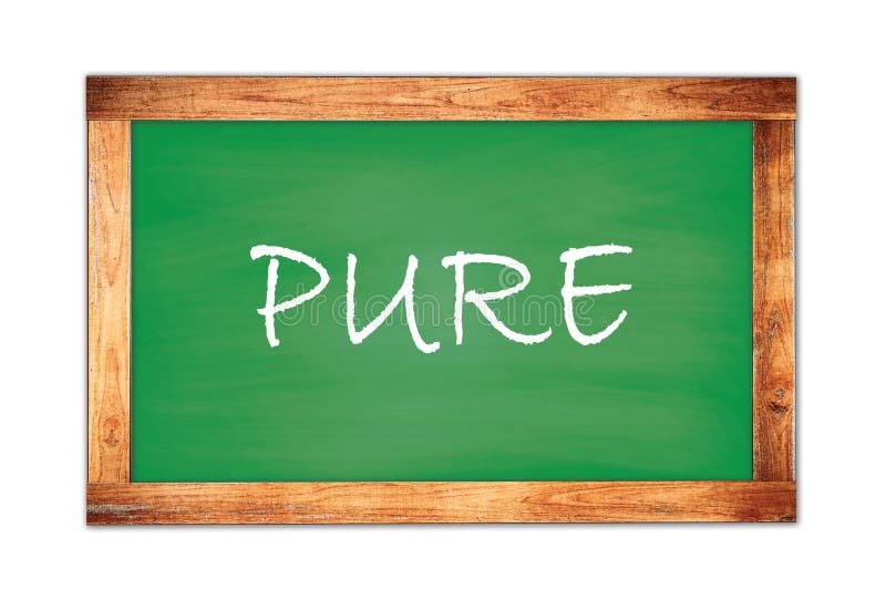 Texto Puro Escrito No Quadro Escolar Verde Foto de Stock - Imagem de ...