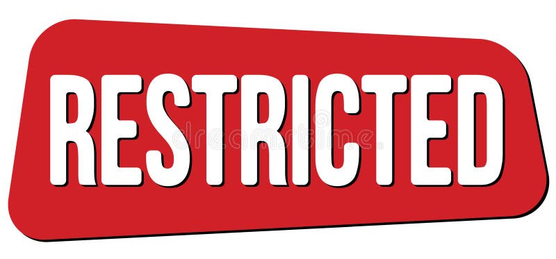 Texto Restringido En El Signo De Marca De Trapecio Rojo Stock de ...