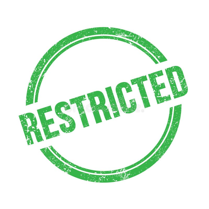 Texto Restrito Escrito Em Carimbo Verde Verde Redondo Ilustração Stock ...