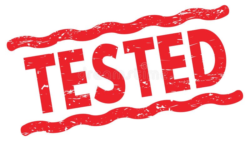 Texto Testado No Sinal De Carimbo De Linhas Vermelhas Ilustração Stock ...