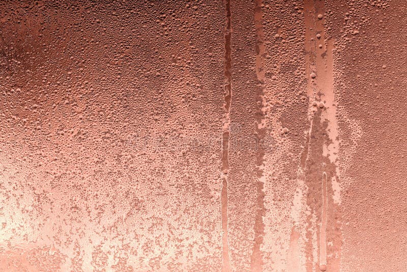 Textura Abstrata Da Cor De Cobre De Vidro Molhada Foto de Stock ...