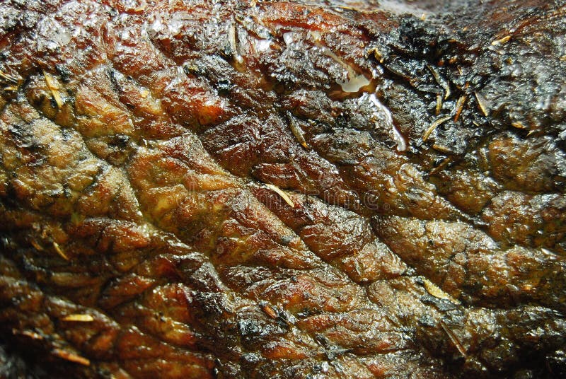 Textura Cocinada De La Carne Imagen de archivo - Imagen de cierre ...