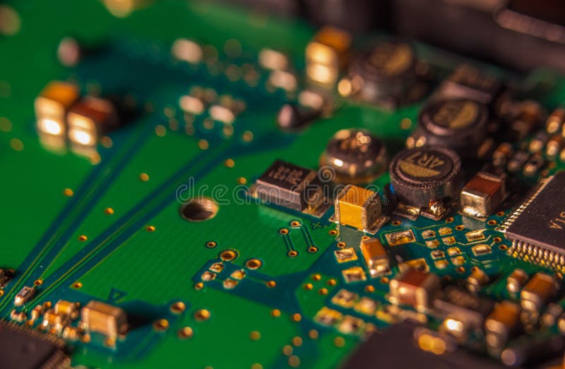 Textura Da Imagem De Fundo Dos Microchips Digitais Da Motherboard Foto ...