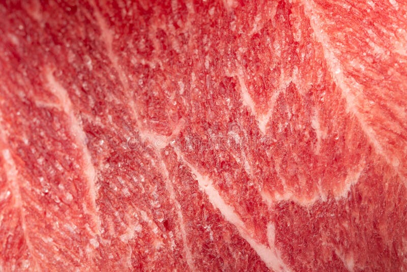 Textura De Carne Fresca Fresca Congelada, Fechar, Macro Imagem de Stock ...